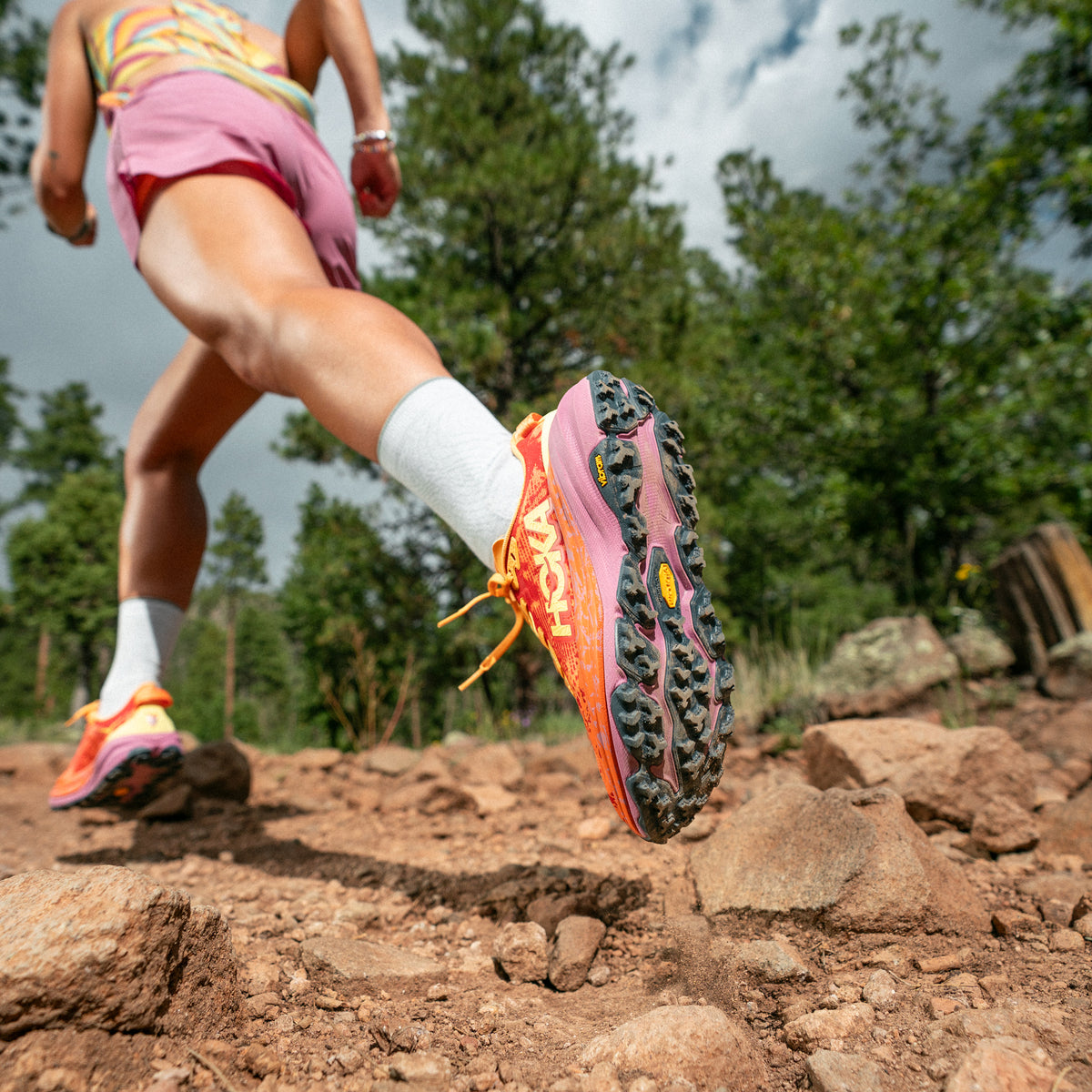 Hoka Speedgoat 6 Women's Trail Running Shoe Sherbet Beet Root – Running ...