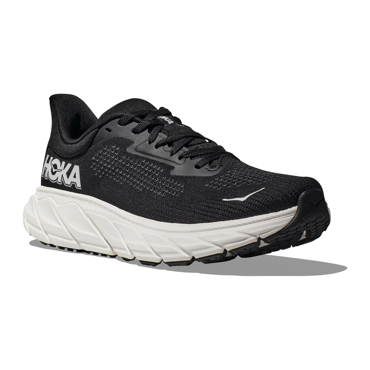 Hoka Arahi 7 Men's Wide Fit Support Running Shoe Black White – Running Form