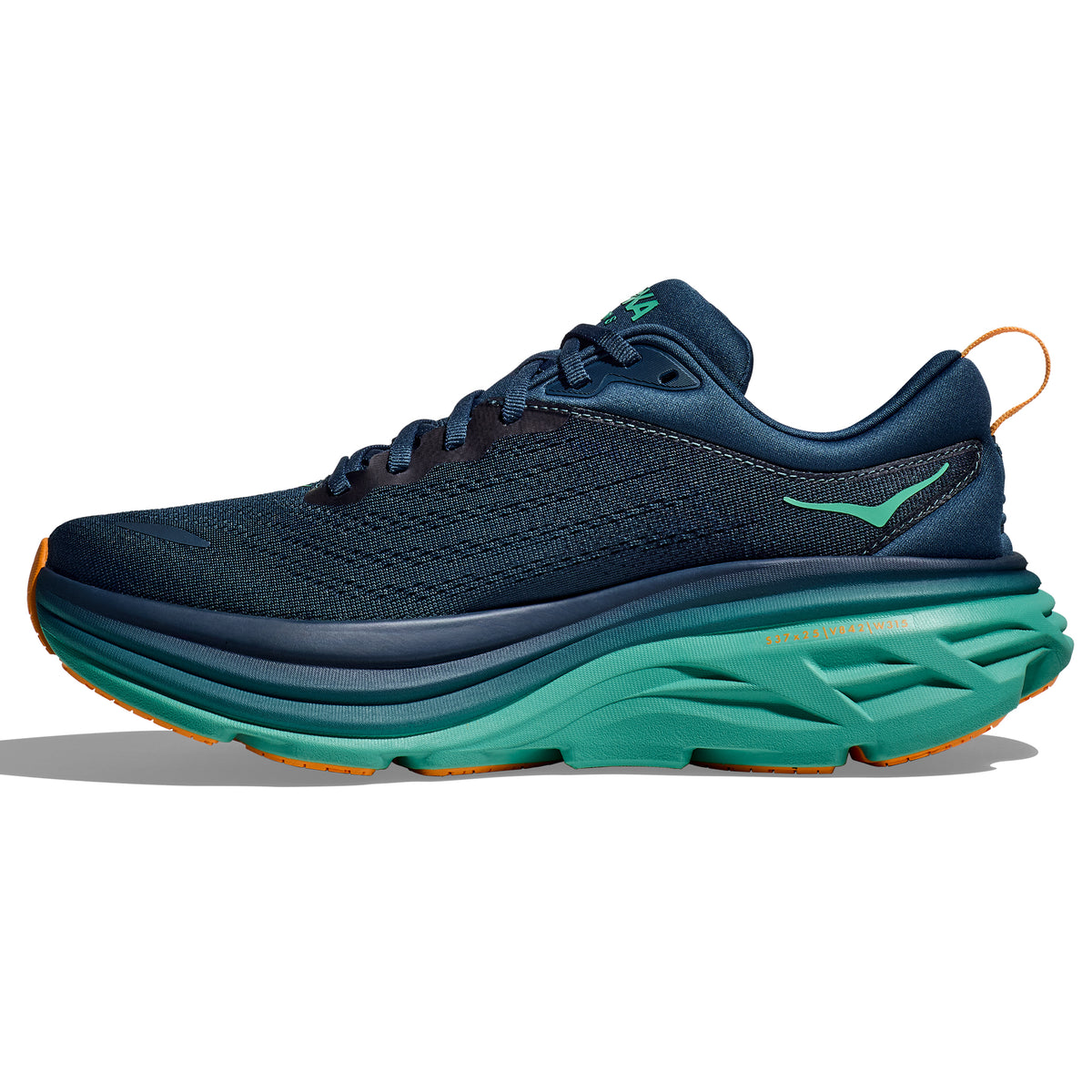 Hoka Bondi 8 Men's Neutral Running Shoe Midnight Shoreline – Running Form