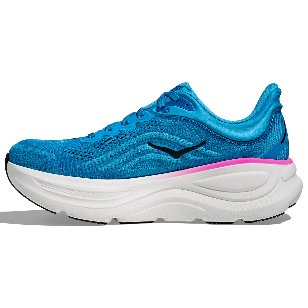 Hoka Bondi 9 Women's Neutral Running Shoe Skyward Blue Neon Fuschia ...