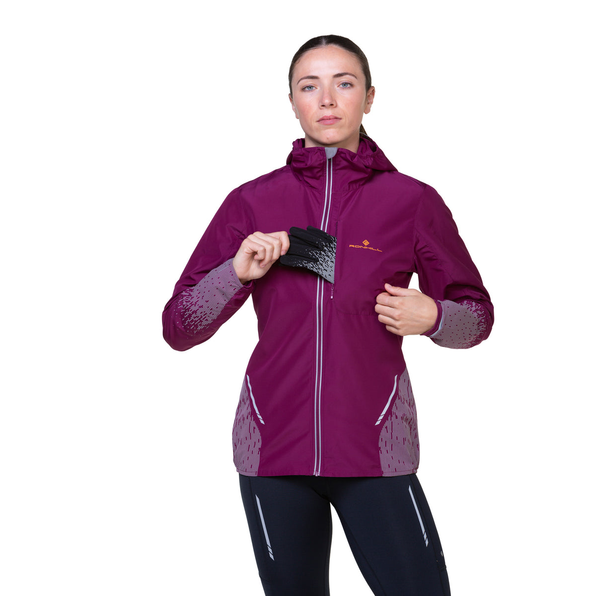 Ronhill Tech Reflect Running Jacket Women's Blackcurrant Reflect ...