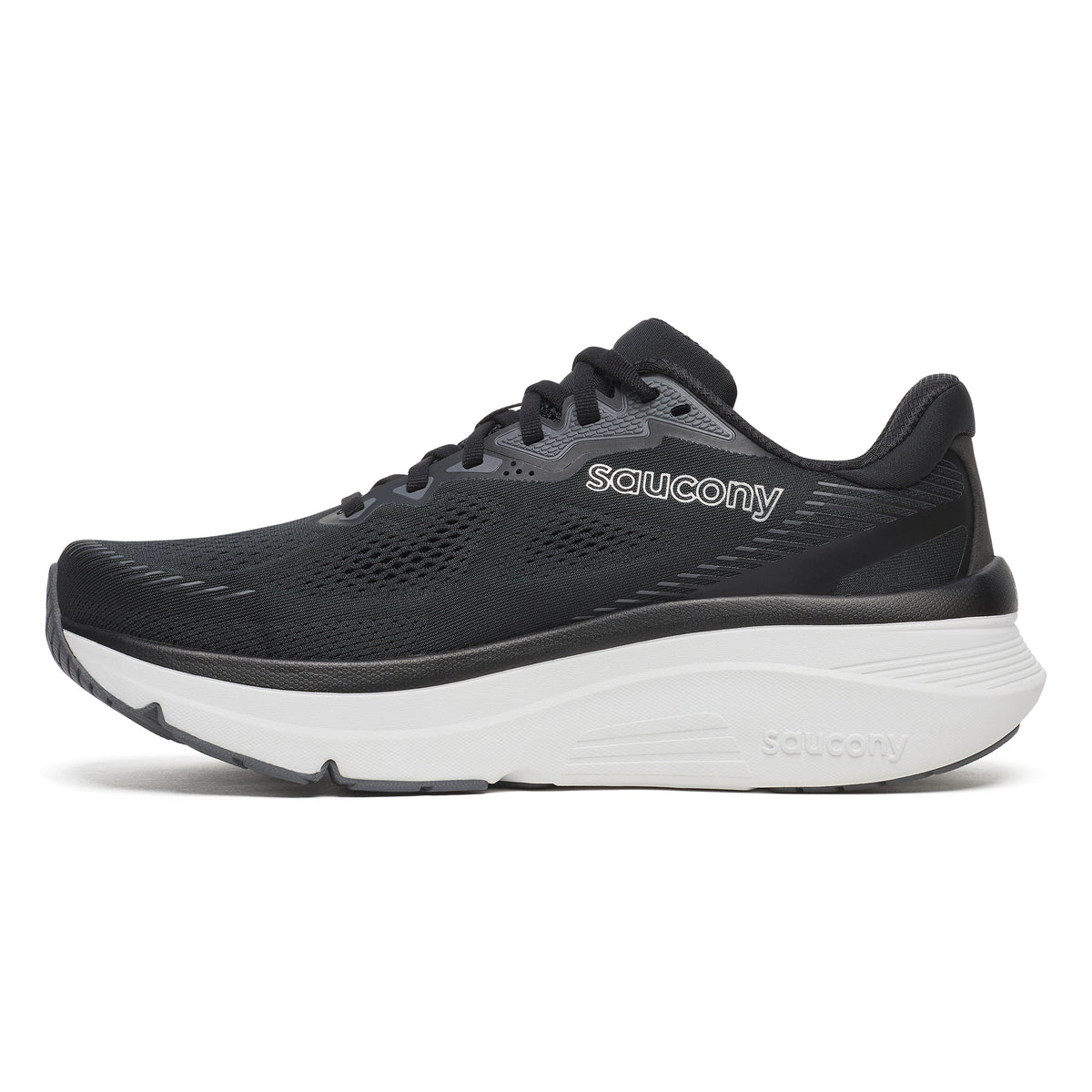 Saucony Guide 19 Men's Stability Running Shoe Black Silver – Running Form