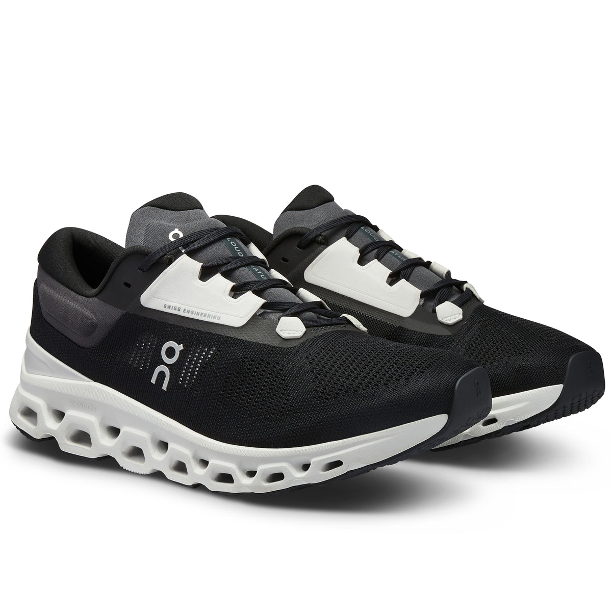 On Cloudstratus 3 Men's Neutral Road Running Shoe Black Frost – Running ...
